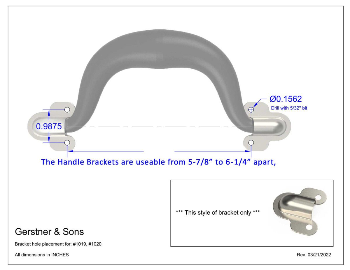 Part 1020 - Brown Leather Top Handle with Nickel Brackets
