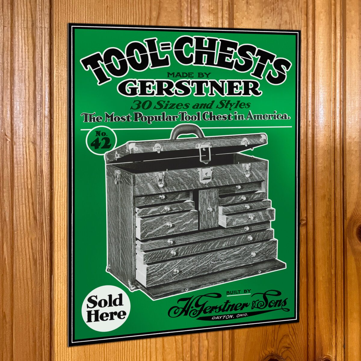 Gerstner No. 42 Vintage Metal Sign – Collectible Decor